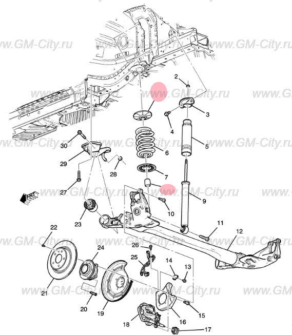 Отбойник задней пружины купить для Chevrolet Cruze - 90538493