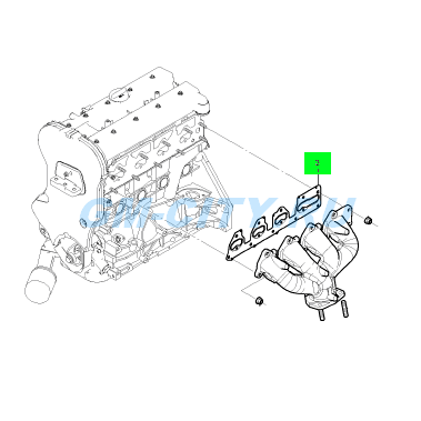 Прокладка выпускного коллектора 2.4 купить для Chevrolet Captiva C100 ...