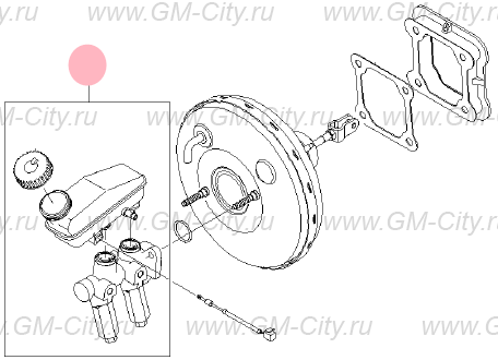ЦИЛИНДР ТОРМОЗНОЙ ГЛАВНЫЙ купить для Chevrolet Aveo T250 - 93744979