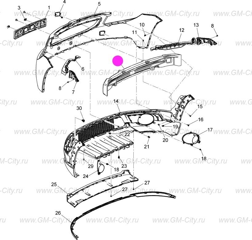 Абсорбер переднего бампера купить для Chevrolet Orlando - 95244498