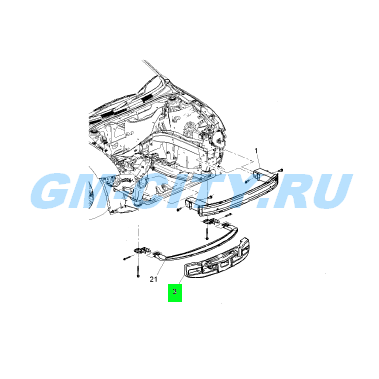 АБСОРБЕР ПЕРЕДНЕГО БАМПЕРА купить для Chevrolet Cruze - 95213171