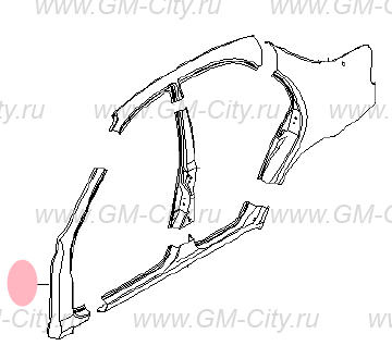 Стойка кузова передняя правая купить для Chevrolet Lanos - 96248541