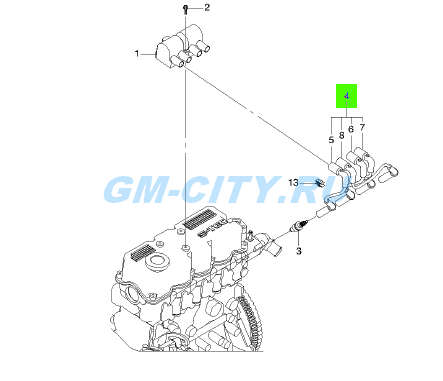 ВЫСОКОВОЛЬТНЫЕ ПРОВОДА 1.2L купить для Chevrolet Aveo T250 - 96288956
