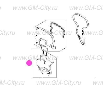 Крышка ГРМ нижняя купить для Chevrolet Cruze - 96350674