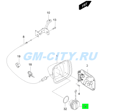 КРЫШКА БЕНЗОБАКА купить для Chevrolet Lacetti - 96351800