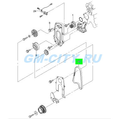 Ремень ГРМ купить для Chevrolet Lanos - 96352407