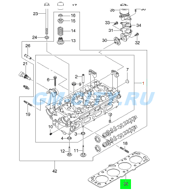 Прокладка ГБЦ 1,4-1,6 06- купить для Chevrolet Lacetti - 96963220