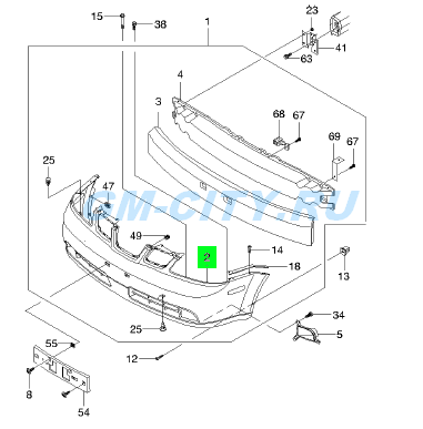Бампер передний х/б купить для Chevrolet Lacetti - 22192050