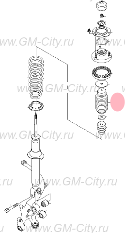 Пыльник заднего амортизатора купить для Chevrolet Epica - 96440022