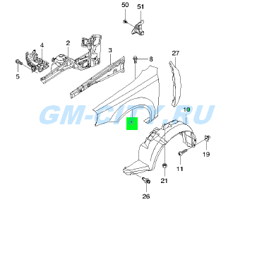 Переднее крыло для Шевроле Лачетти седан, хэтчбек, универсал, купить ...