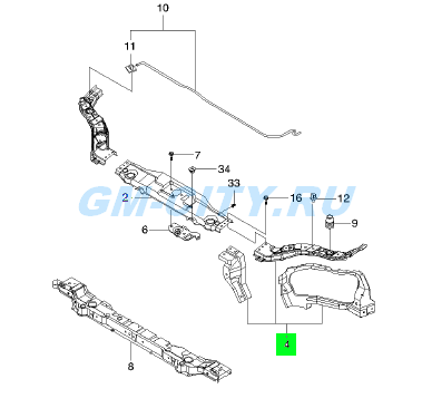 Панель передняя правая седан/универсал купить для Chevrolet Lacetti ...