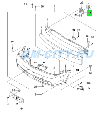КРОНШТЕЙН ЛОНЖЕРОНА RH купить для Chevrolet Lacetti - 96545536