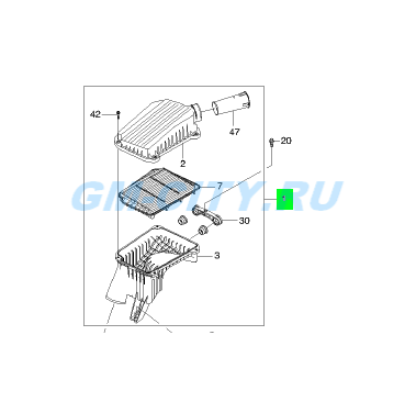Корпус воздушного фильтра 1.4L 1.6L купить для Chevrolet Lacetti - 96553445