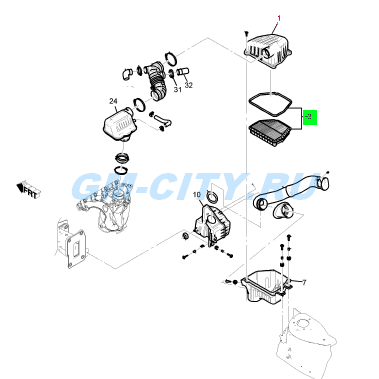 Фильтр воздушный купить для Chevrolet Captiva C100 - 96628890MK
