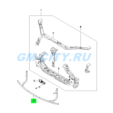 АБСОРБЕР ПЕРЕДНЕГО БАМПЕРА купить для Chevrolet Epica - 96634053