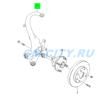 Кулак задний правый купить для Chevrolet Epica - 96639741