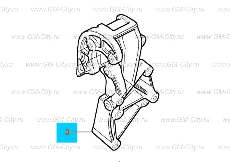 Кронштейн кондиционера купить для Chevrolet Cobalt - 96830665