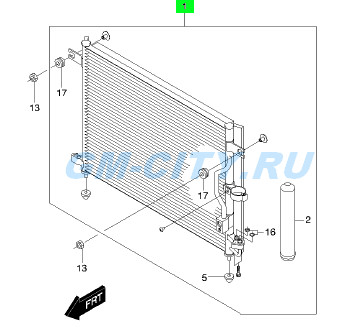 РАДИАТОР КОНДИЦИОНЕРА купить для Chevrolet Aveo T250 - 96834082/96834083