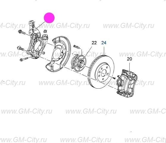 Кулак передний правый купить для Chevrolet Orlando - 13248527
