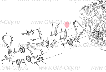 Направляющая цепи ГРМ передней левая купить для Cadillac CTS ІІ - 12623513