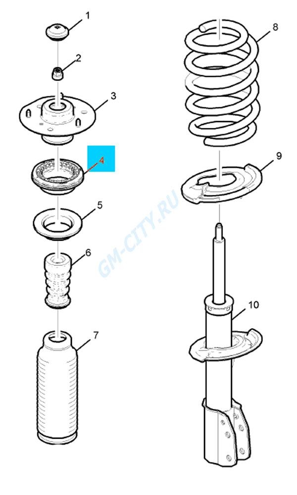 Отбойник переднего амортизатора купить для Chevrolet Captiva C100 ...
