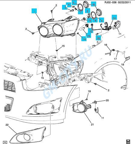 ФАРА ЛЕВАЯ купить для Chevrolet Aveo T300 - 96831091
