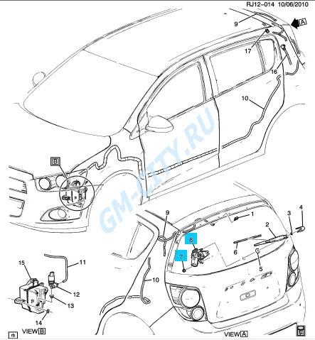 ЭЛЕКТРОДВИГАТЕЛЬ ЗАДНЕГО СТЕКЛООЧИТСТИТЕЛЯ купить для Chevrolet Aveo ...