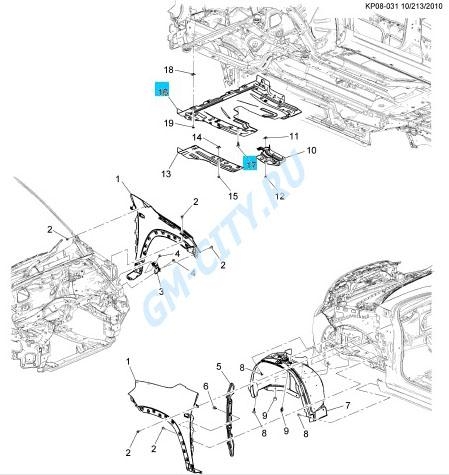 Кузовные запчасти для Chevrolet Orlando (Шевроле Орландо)