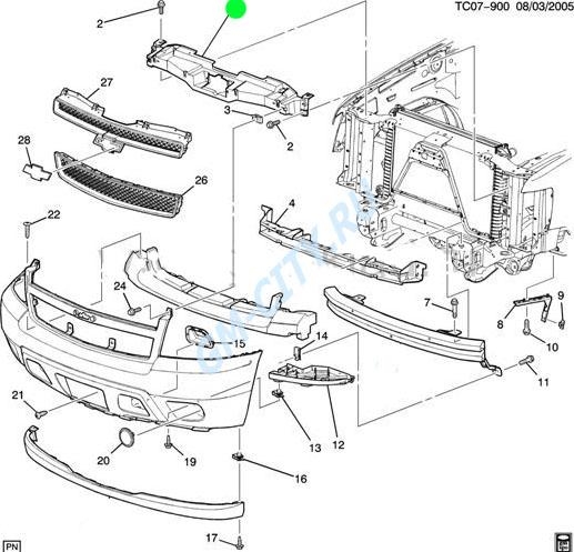 НАКЛАДКА ПЕРЕДНЕЙ ПАНЕЛИ купить для Chevrolet Tahoe - 15865945